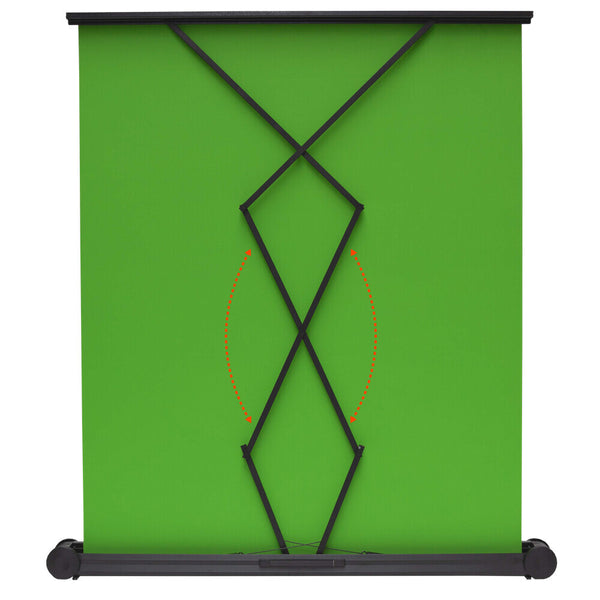 Celexon 1.5m Mobile Chroma Key Green Screen Portable Pull-Up Floor Scr ...